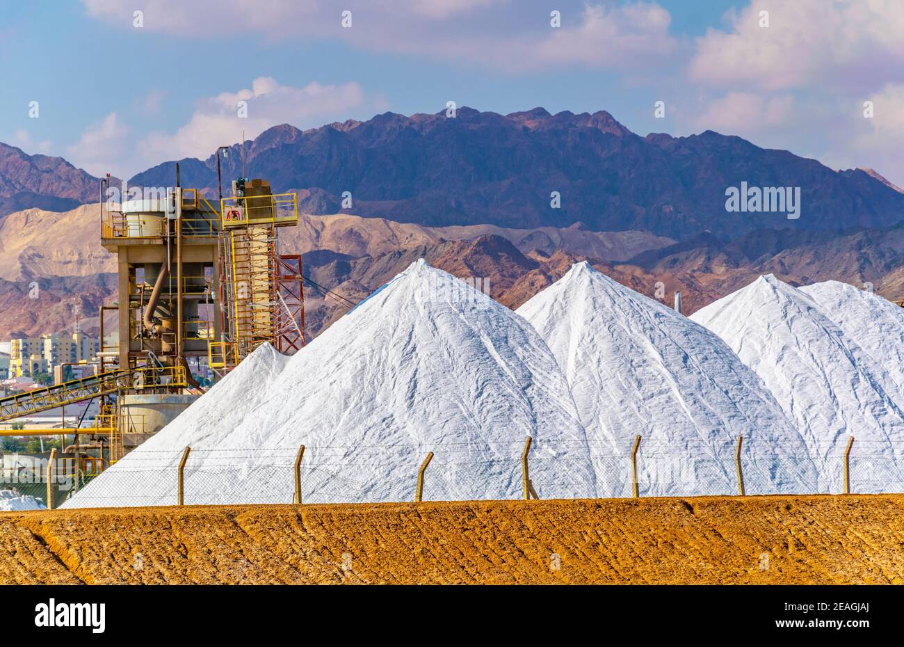 Salt production facility in Eilat, Israel Stock Photo - Alamy