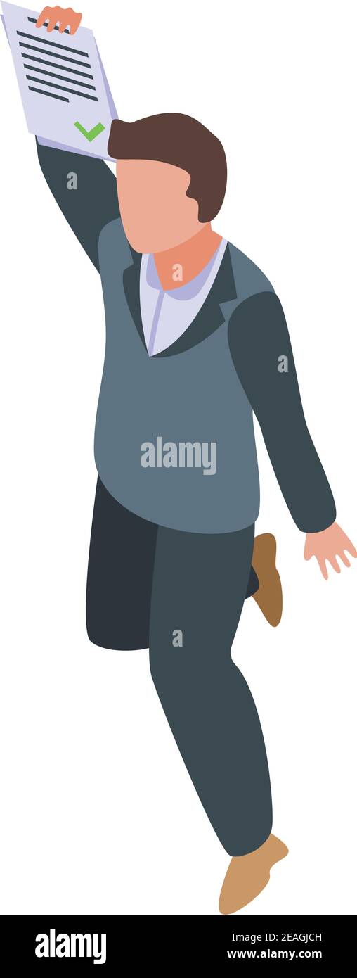 School test passed icon. Isometric of school test passed vector icon ...