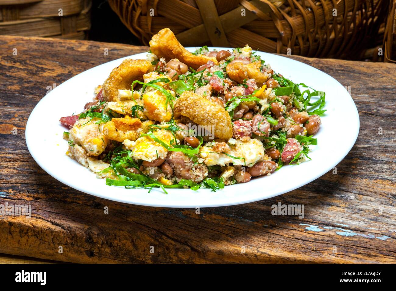 Brazilian food bean tropeiro Stock Photo - Alamy