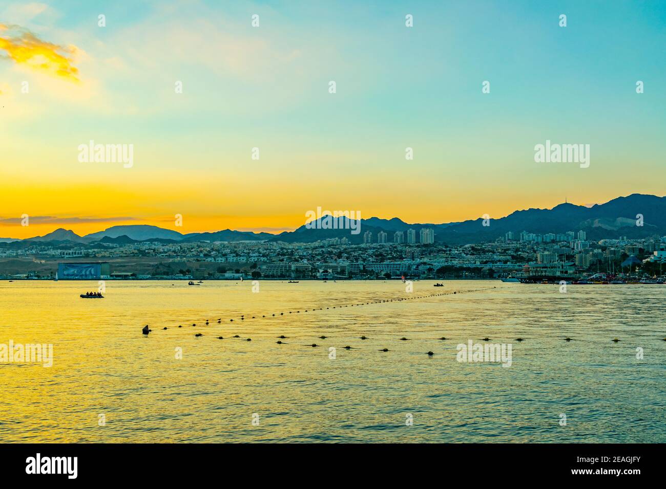 Sunset view of Eilat in Israel Stock Photo - Alamy