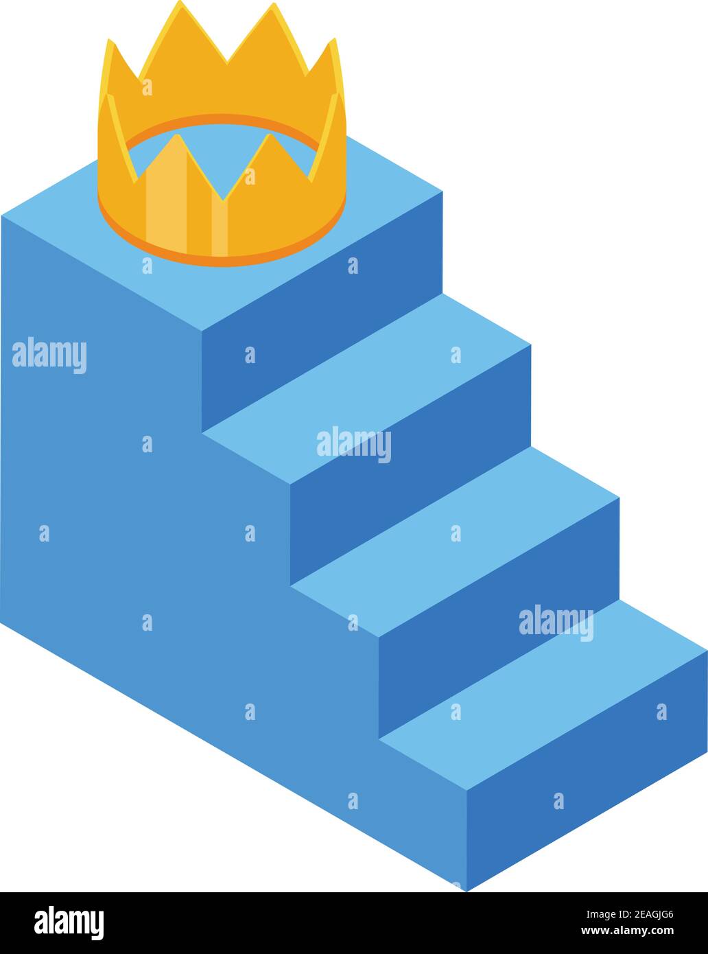 Stairs hierarchy icon. Isometric of stairs hierarchy vector icon for ...
