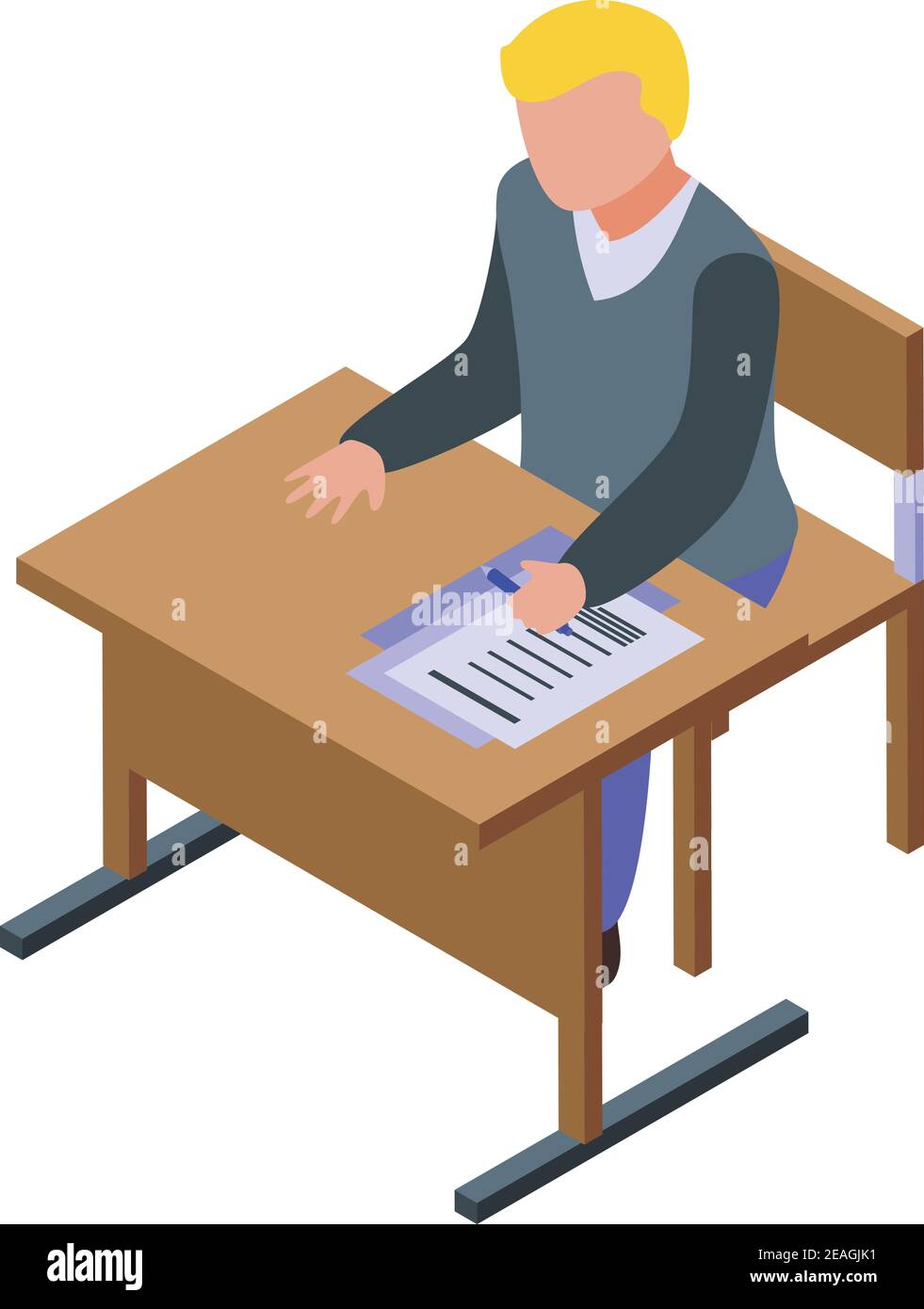 Classroom start school test icon. Isometric of classroom start school ...