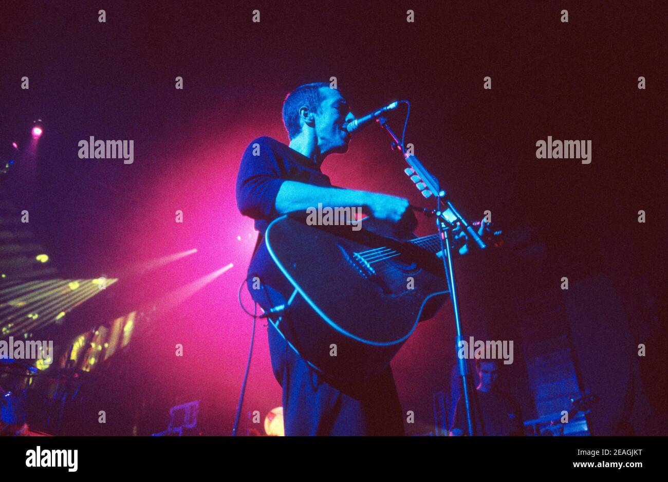 Coldplay performing at Wolverhampton Civic Hall on their Parachutes ...