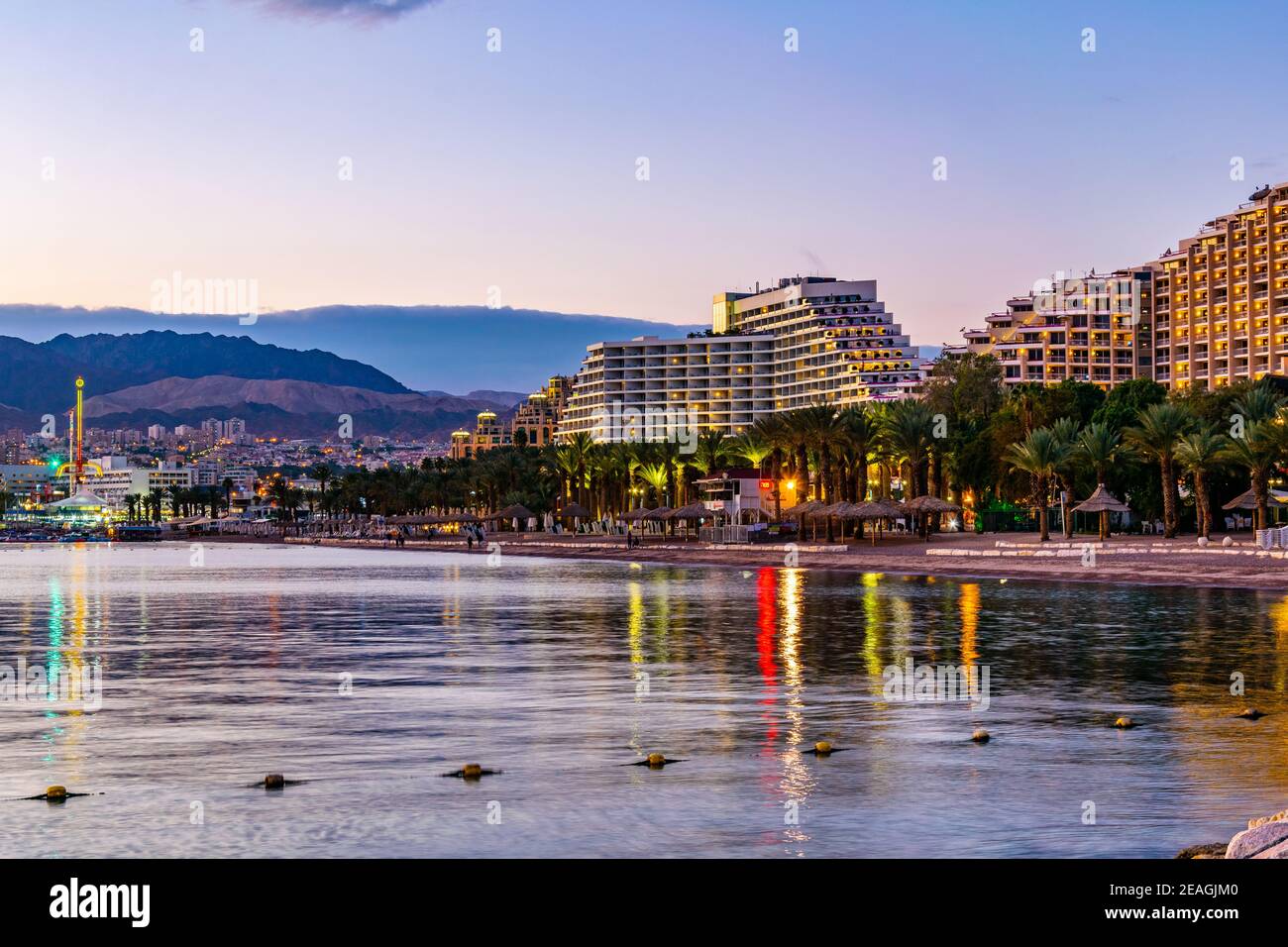 Sunset view of Eilat in Israel Stock Photo - Alamy