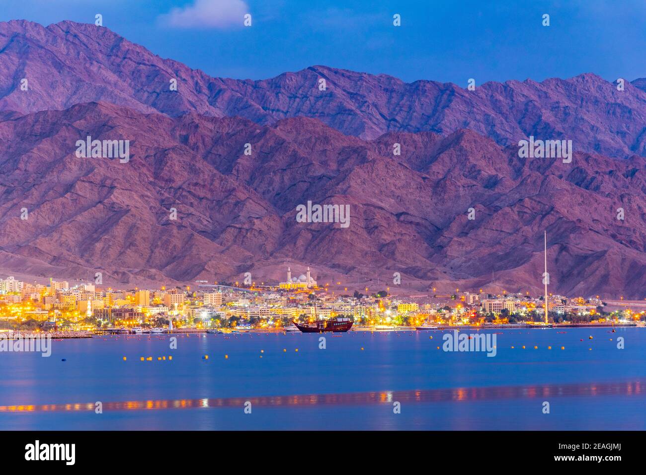 Aqaba night view jordan hi-res stock photography and images - Alamy