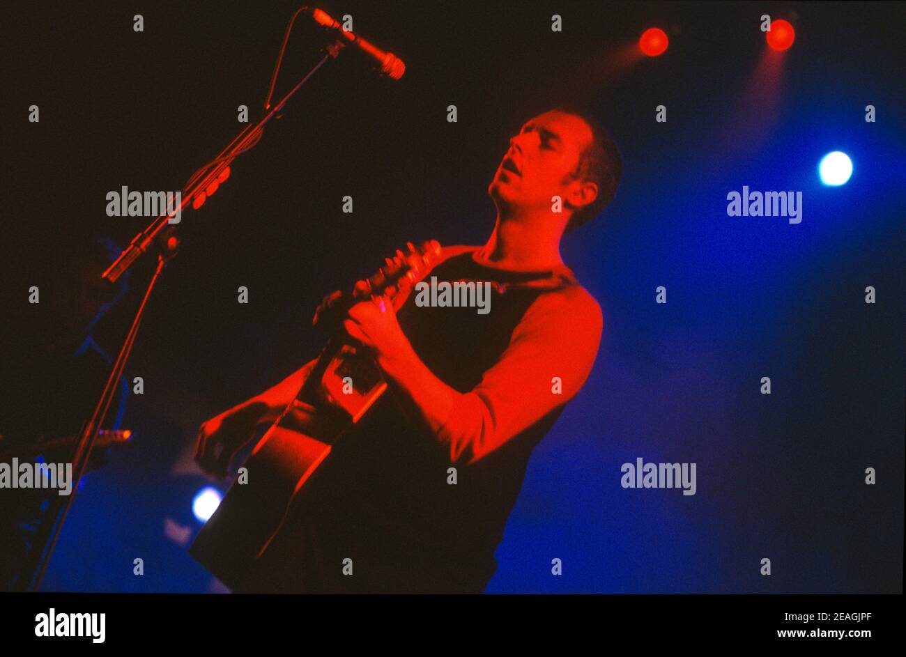 Coldplay performing at Wolverhampton Civic Hall on their Parachutes ...