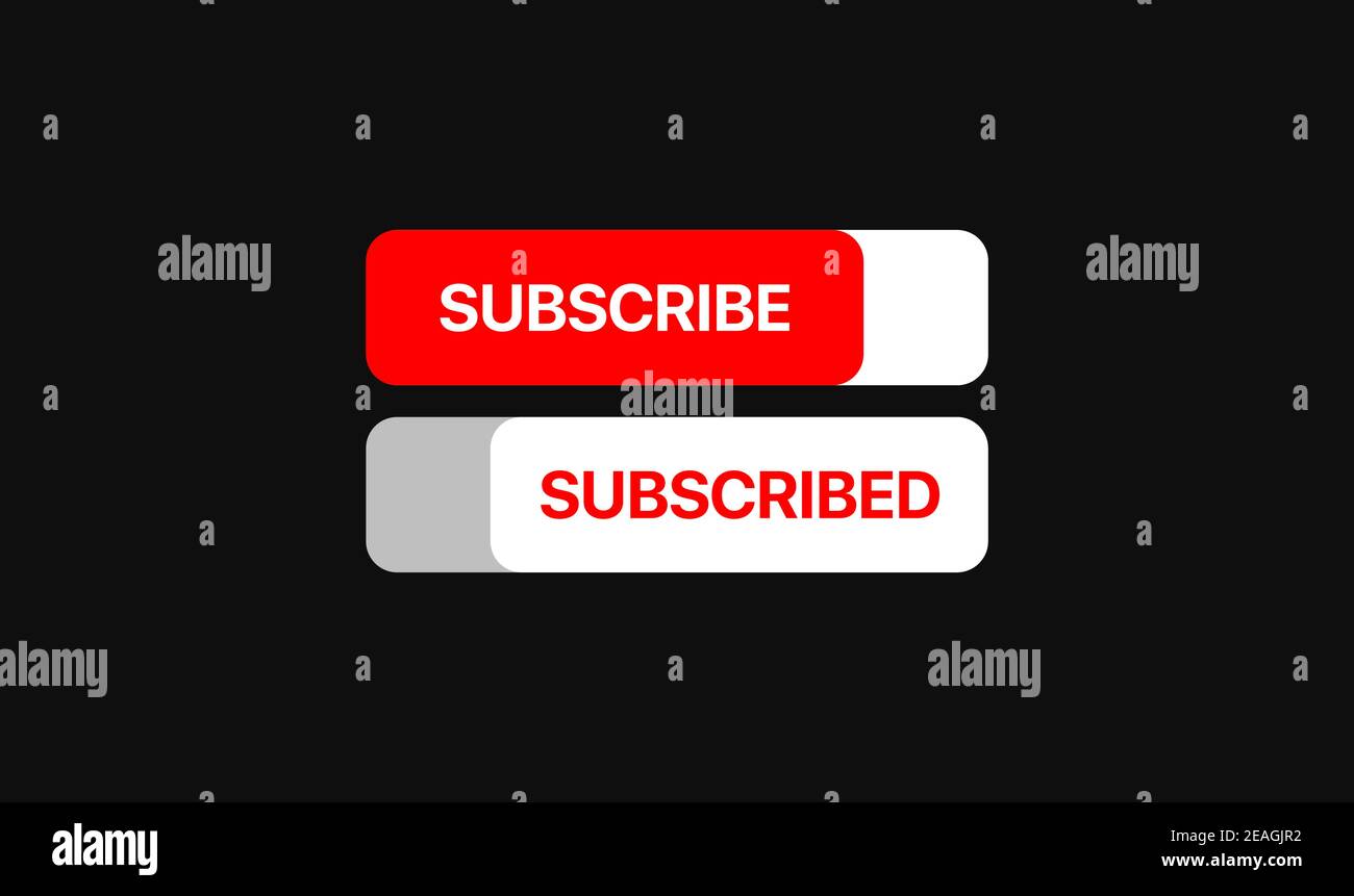 Subscribe switch control. Social media element. subscribe and ...