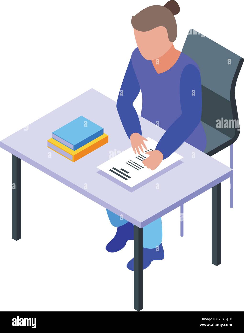 Classroom school test icon. Isometric of classroom school test vector ...