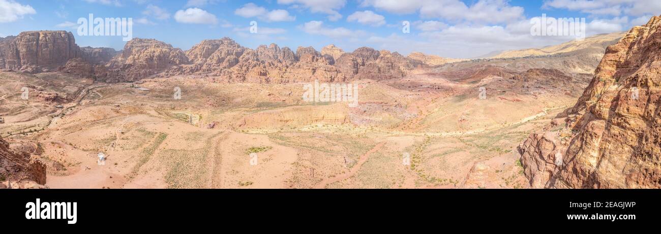 Aerial view of Petra in Jordan Stock Photo - Alamy