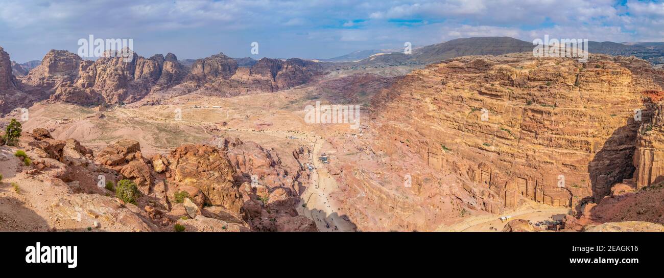 Aerial view of Petra in Jordan Stock Photo - Alamy