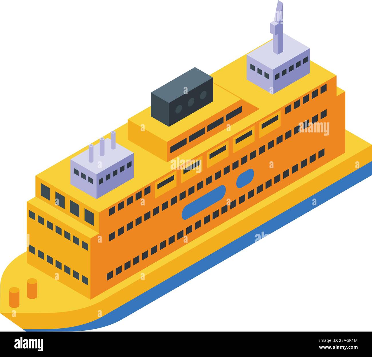 Ferry transport icon. Isometric of ferry transport vector icon for web ...