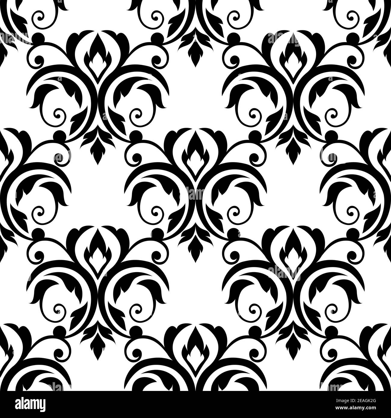 Scrolling floral design Stock Vector Images - Alamy