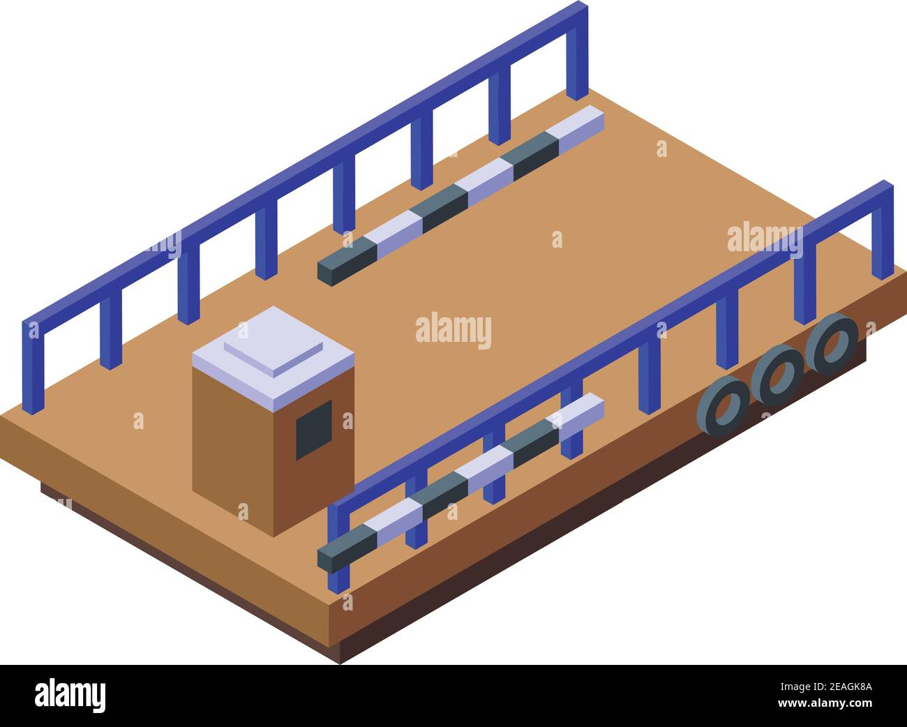 Ferry bridge icon. Isometric of ferry bridge vector icon for web design ...