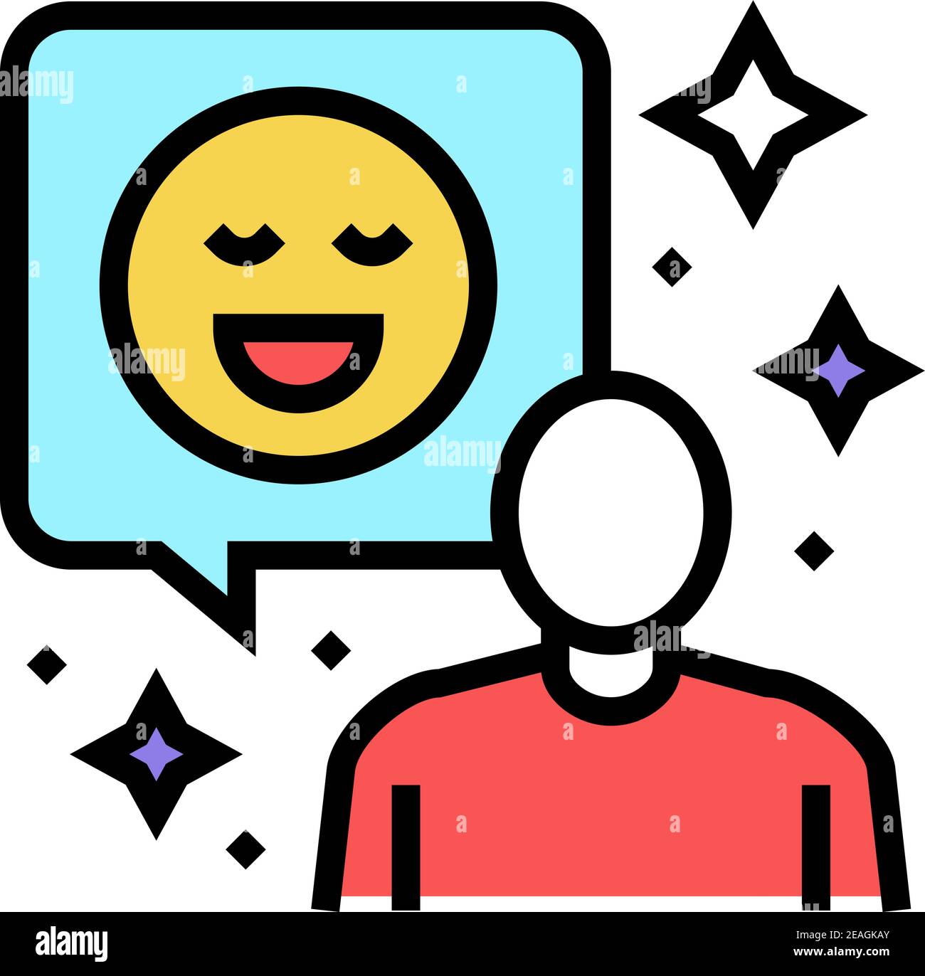 positive attitude soft skill color icon vector illustration Stock ...