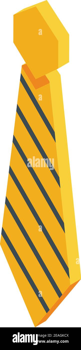 School uniform tie icon. Isometric of school uniform tie vector icon ...