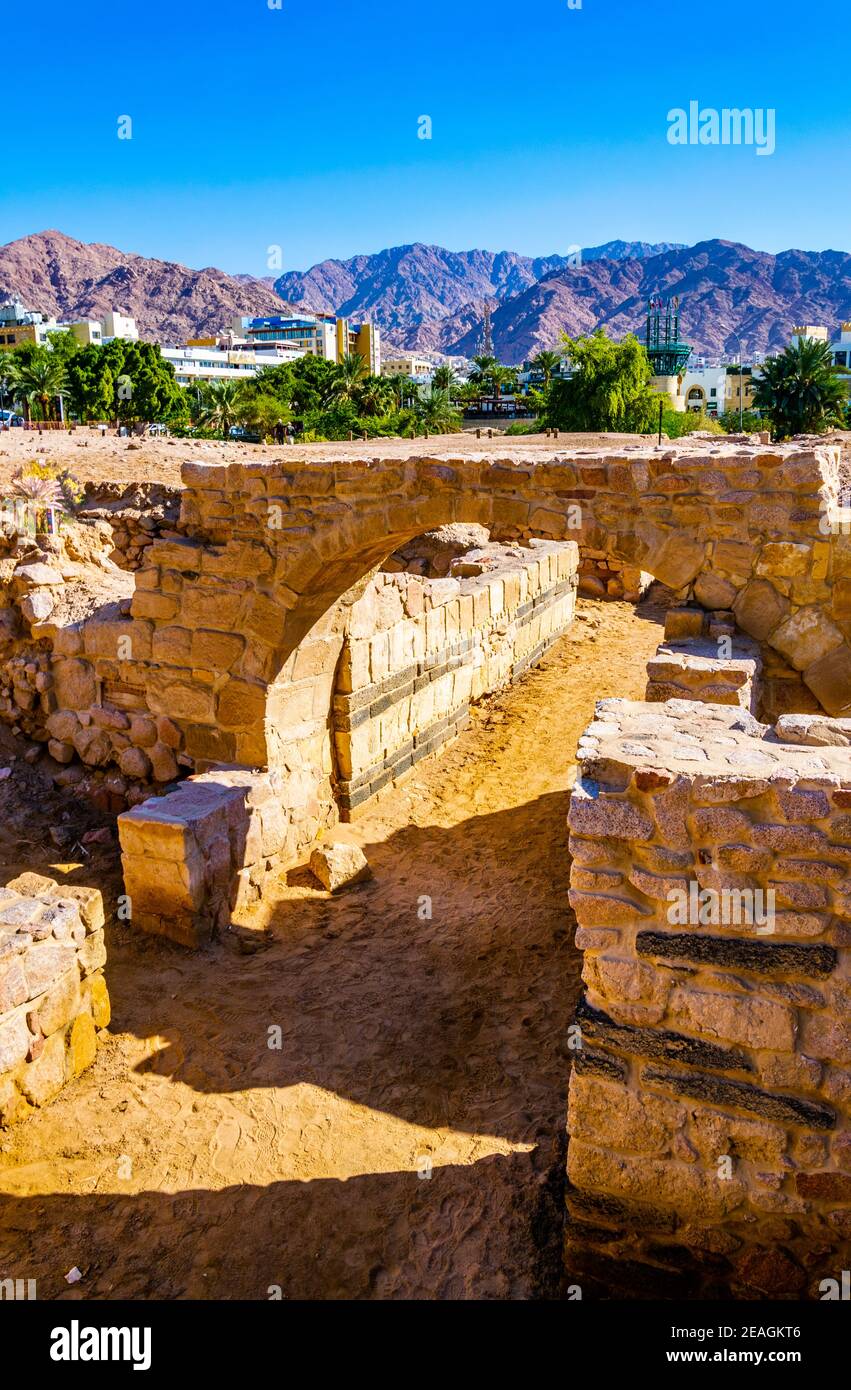 Ruins of ancient city Ayla in Aqaba, Jordan Stock Photo - Alamy