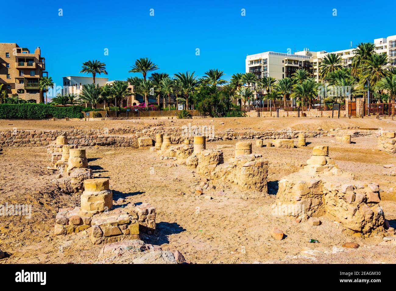 Ruins of ancient city Ayla in Aqaba, Jordan Stock Photo - Alamy