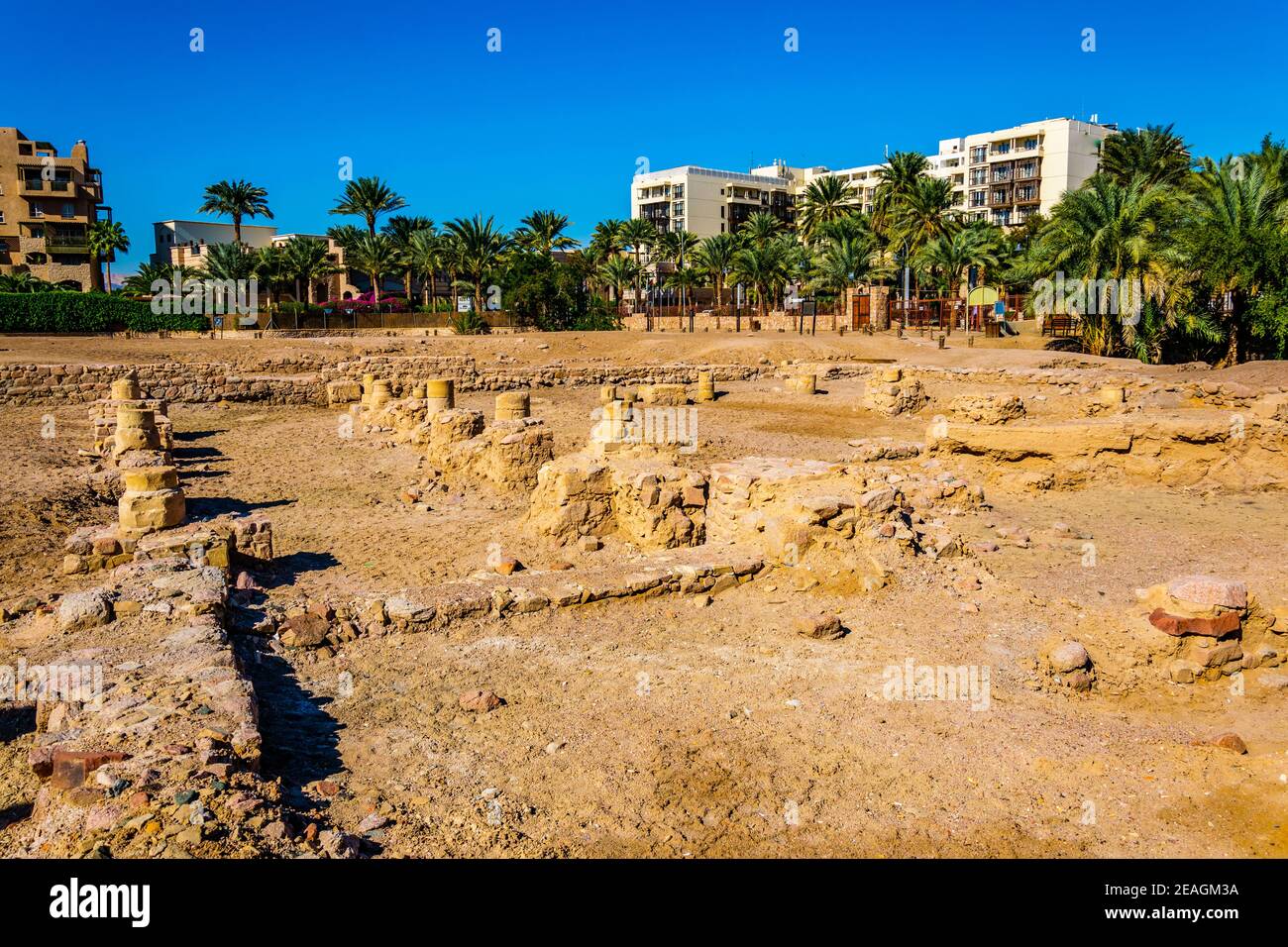 Ruins of ancient city Ayla in Aqaba, Jordan Stock Photo - Alamy