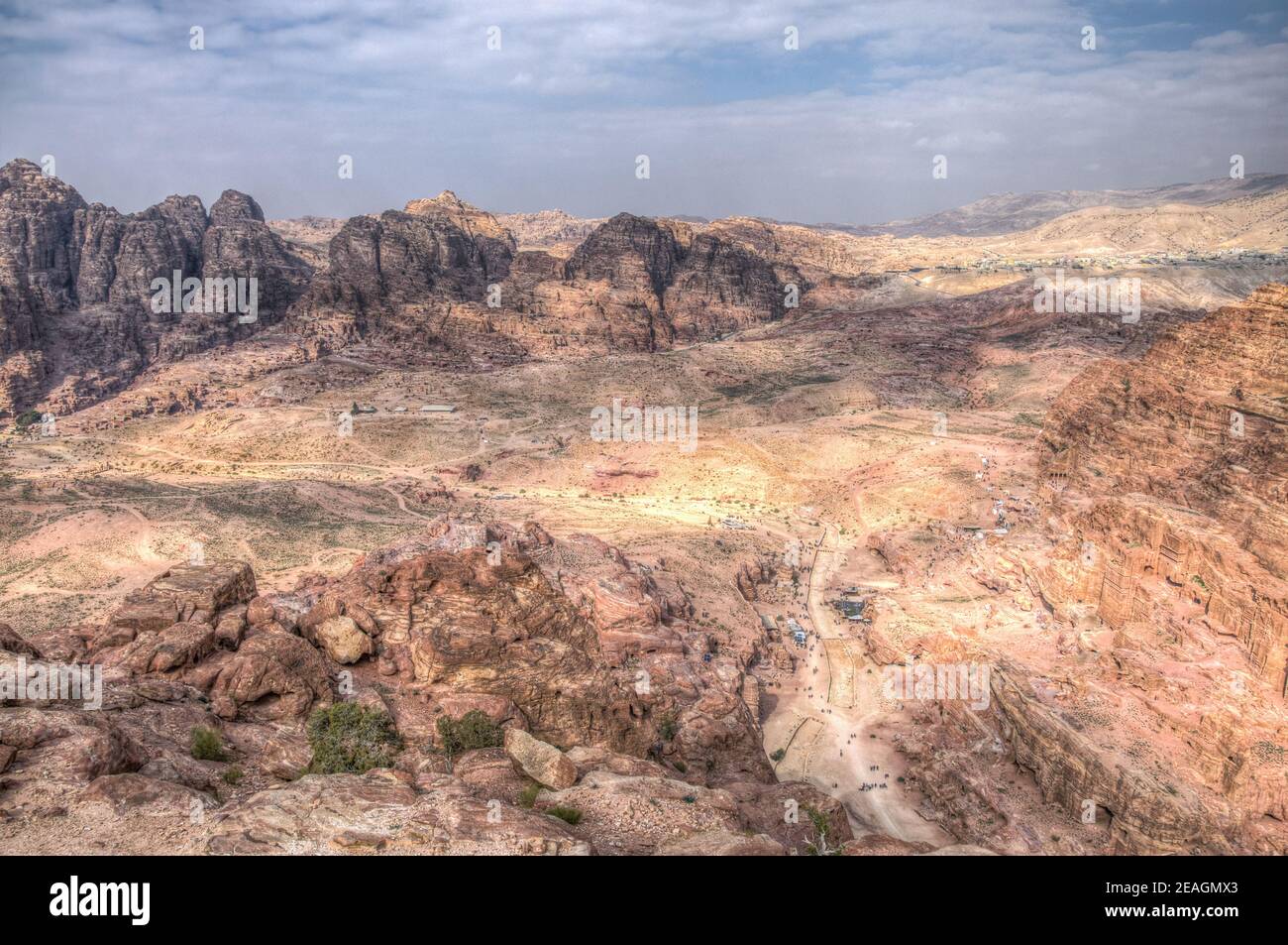 Aerial view of Petra in Jordan Stock Photo - Alamy
