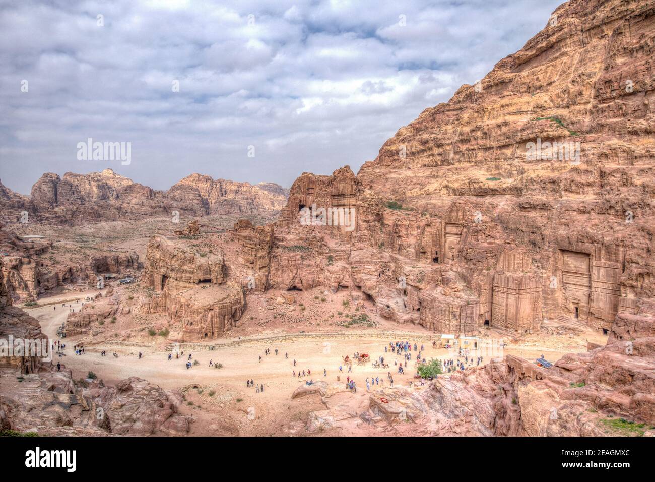 Royal tombs at Petra, Jordan Stock Photo - Alamy