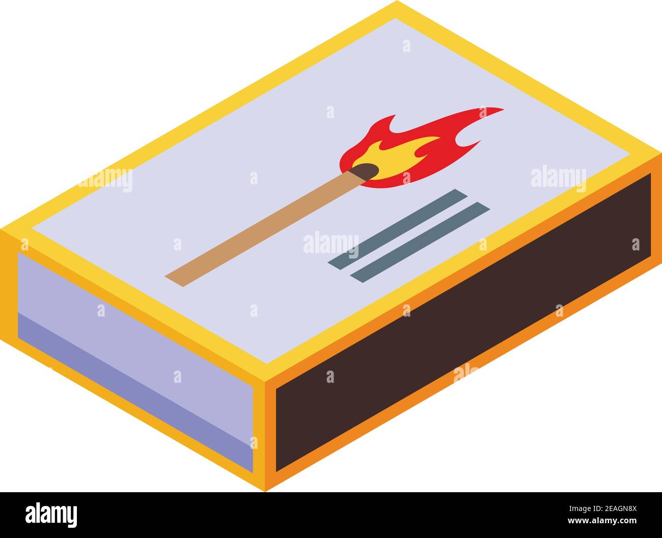 Fire match icon. Isometric of fire match vector icon for web design ...