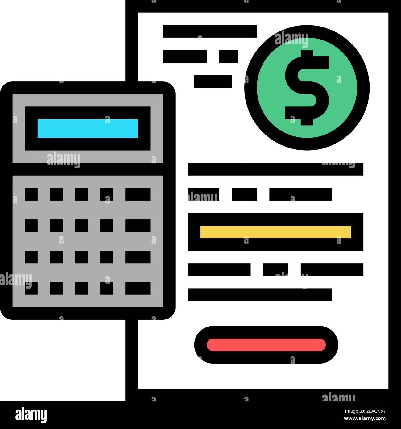 capital calculating color icon vector illustration Stock Vector Image ...