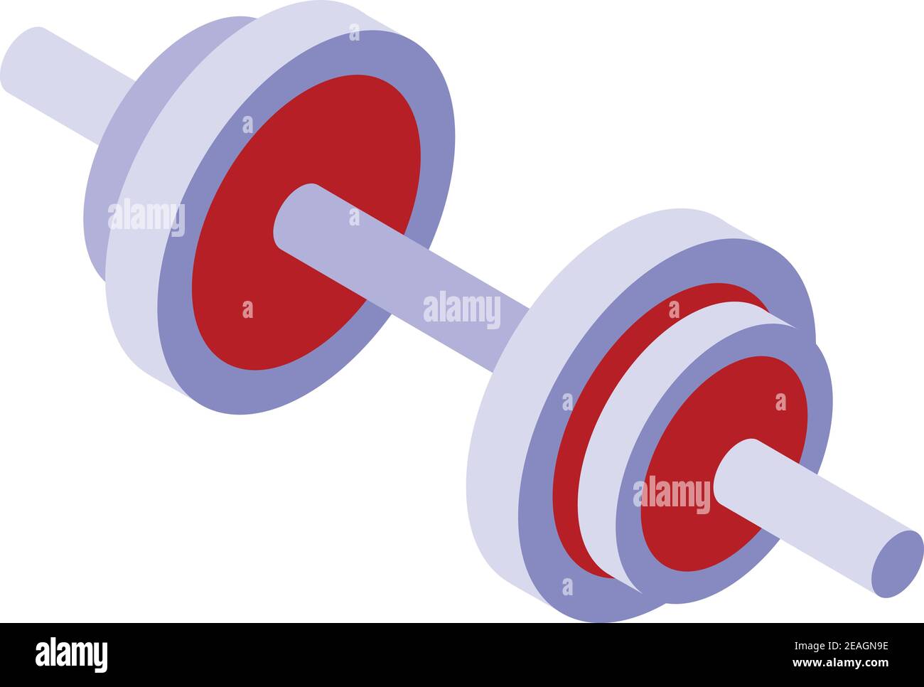 School gym dumbbell icon. Isometric of school gym dumbbell vector icon for web design isolated ...