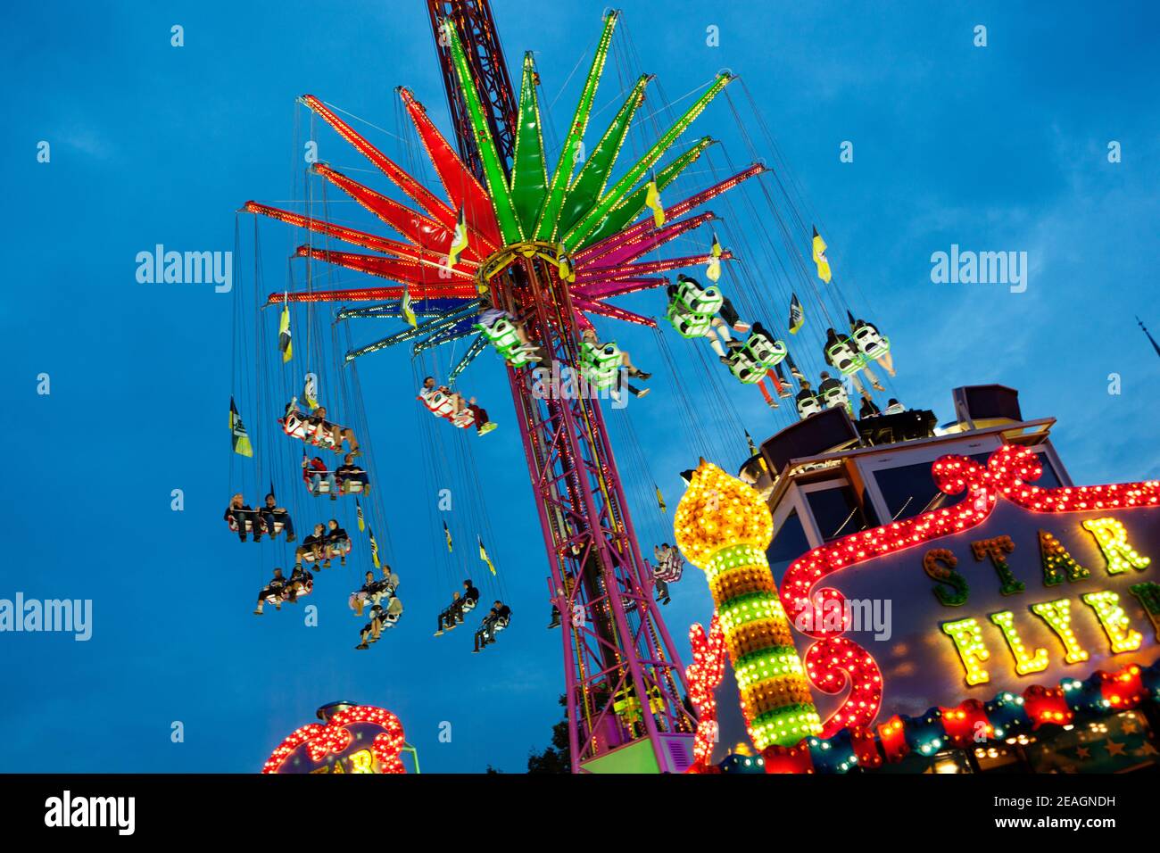 Colorful lights at the oktoberfest hi-res stock photography and images ...