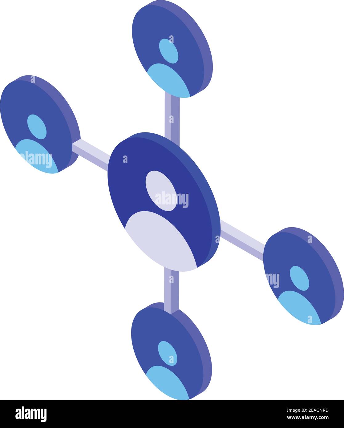 Network Hierarchy Icon Isometric Of Network Hierarchy Vector Icon For