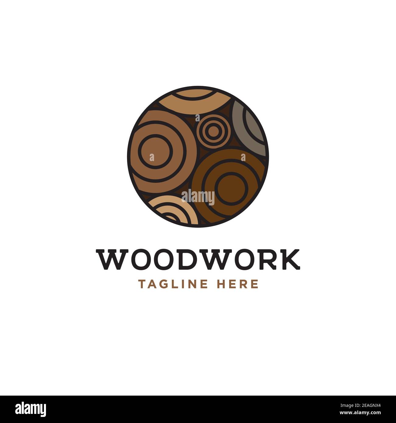 Wood Log Logo