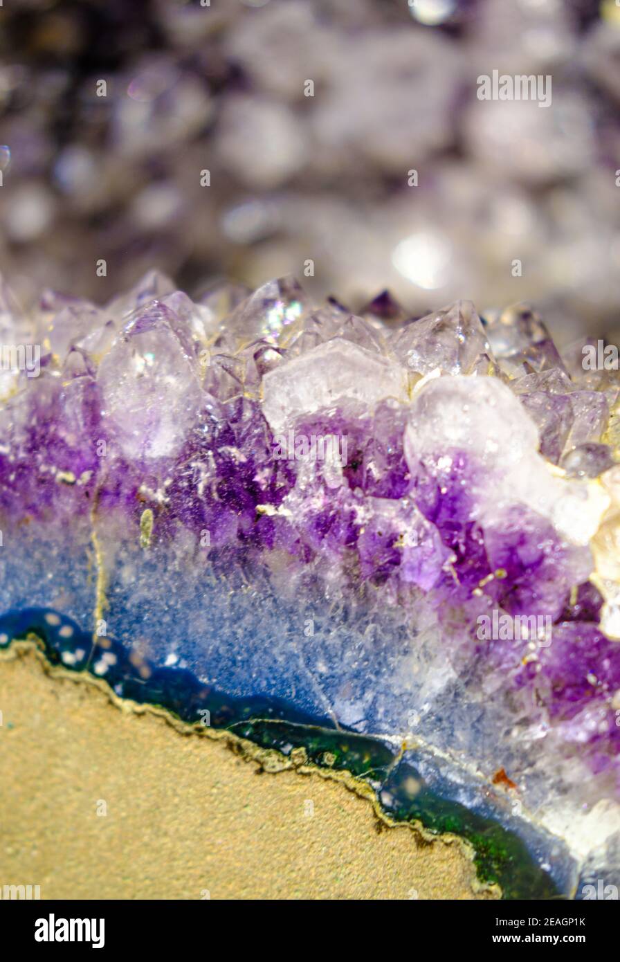 Purple amethyst stone. Amethyst background. Stone texture Stock Photo ...
