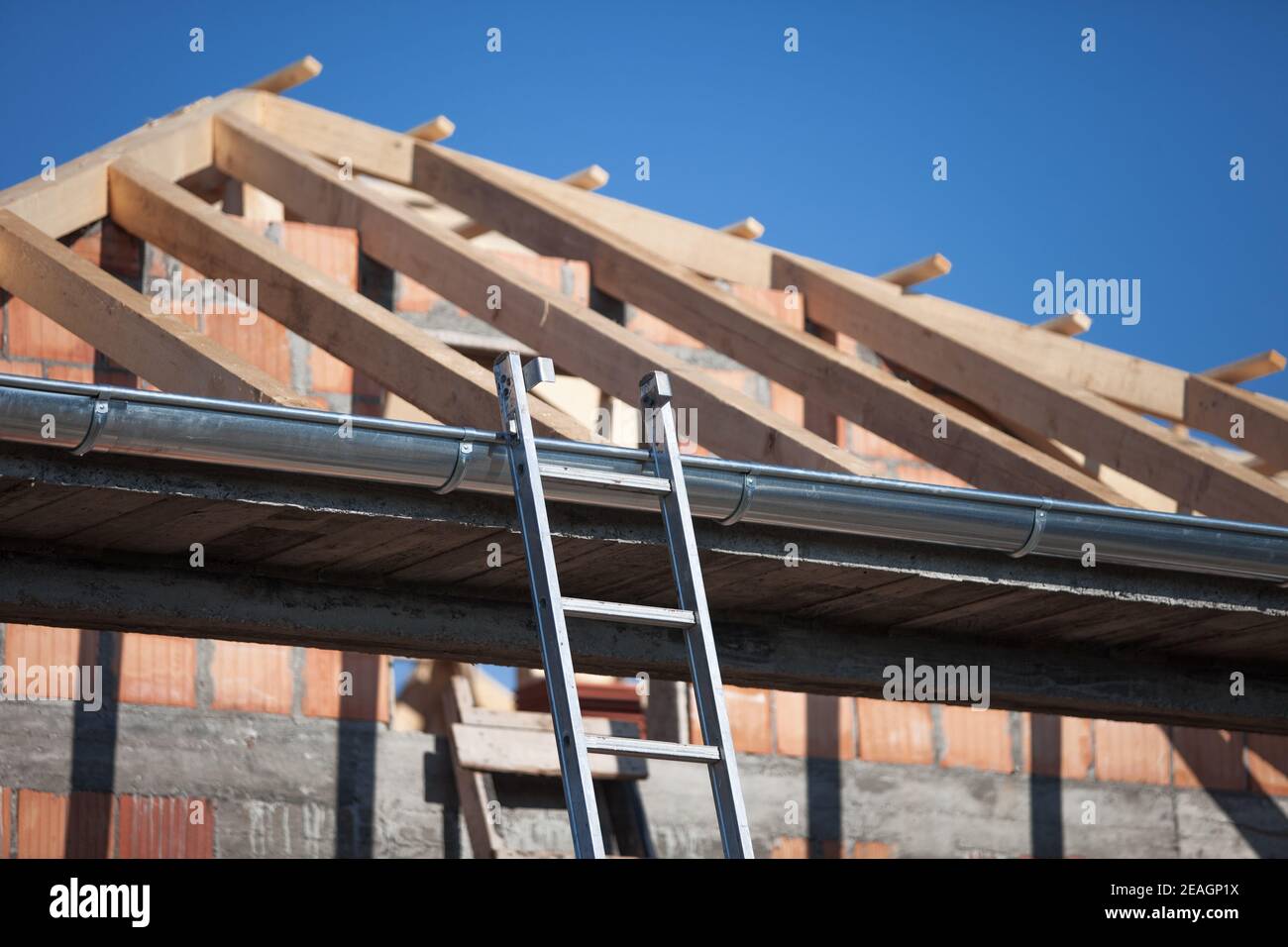 Low angle shot of a residential building construction Stock Photo - Alamy