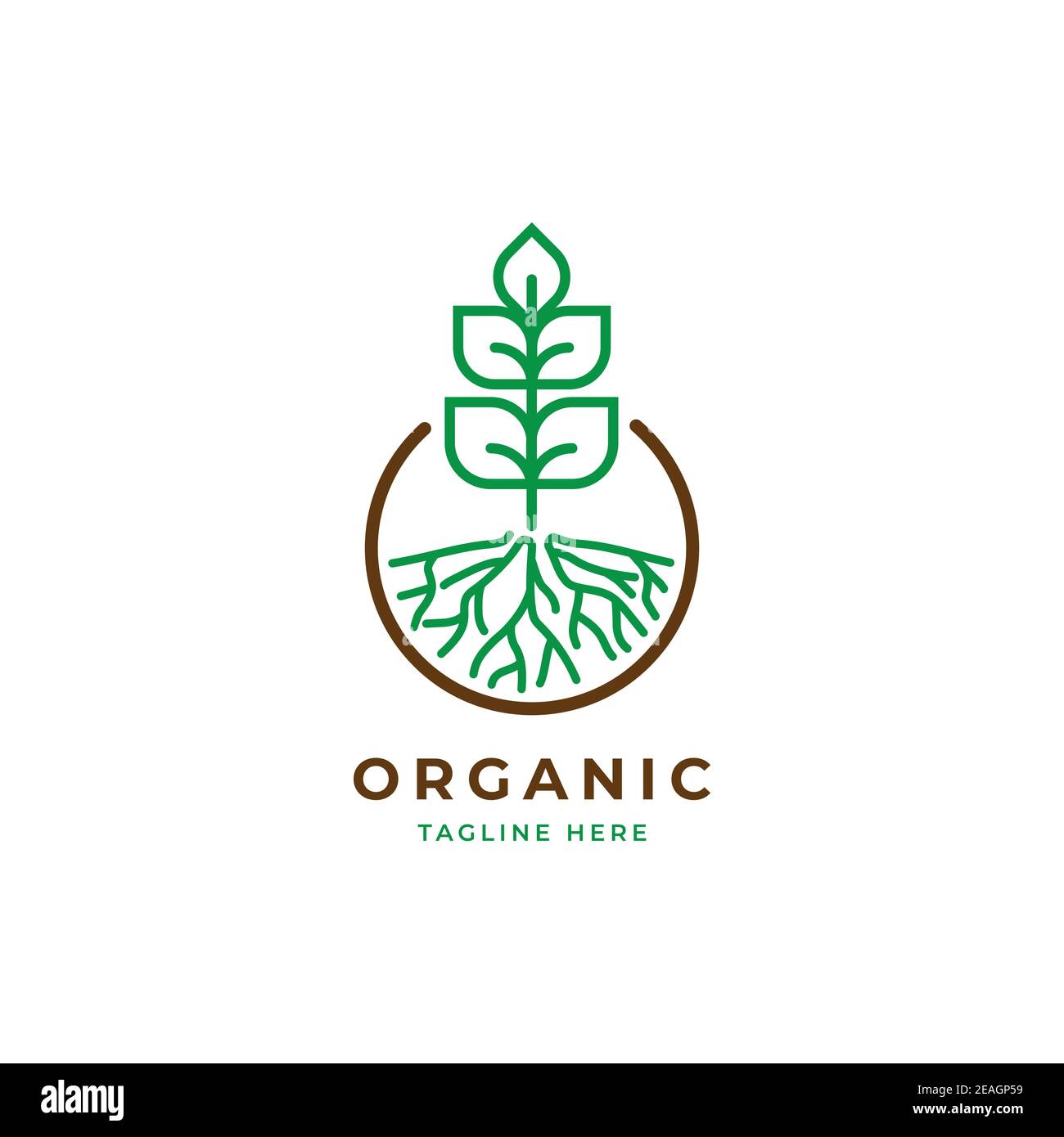 Growth plant logo illustration vector template Stock Vector Image & Art ...