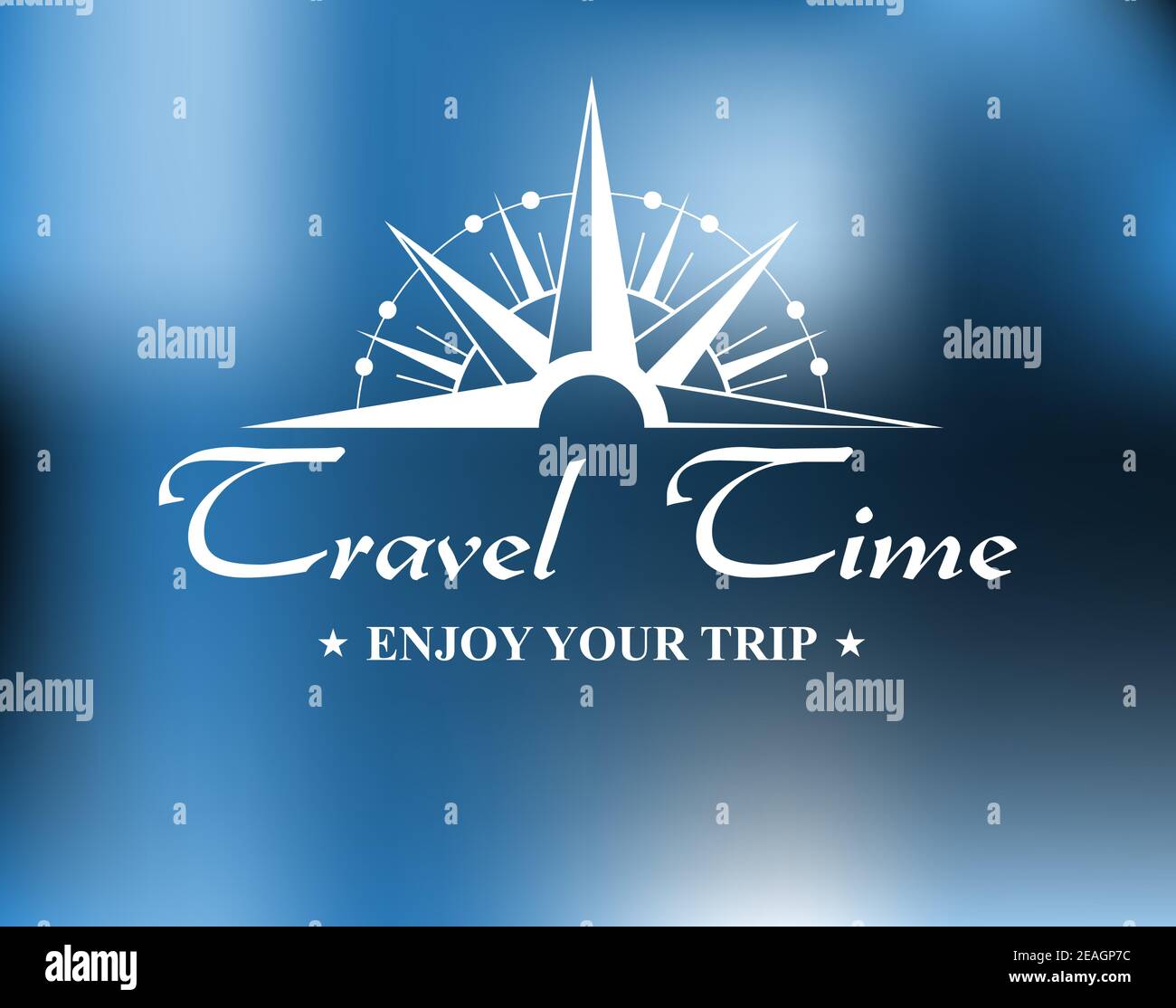 Travel header with vintage compass and text for tourism and journey ...