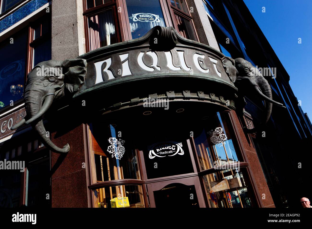 Leipzig Germany Art Nouveau (Jugendstil) style Riquet Cafe Stock Photo ...