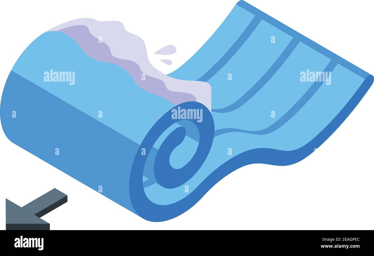 Aqua power icon. Isometric of aqua power vector icon for web design ...