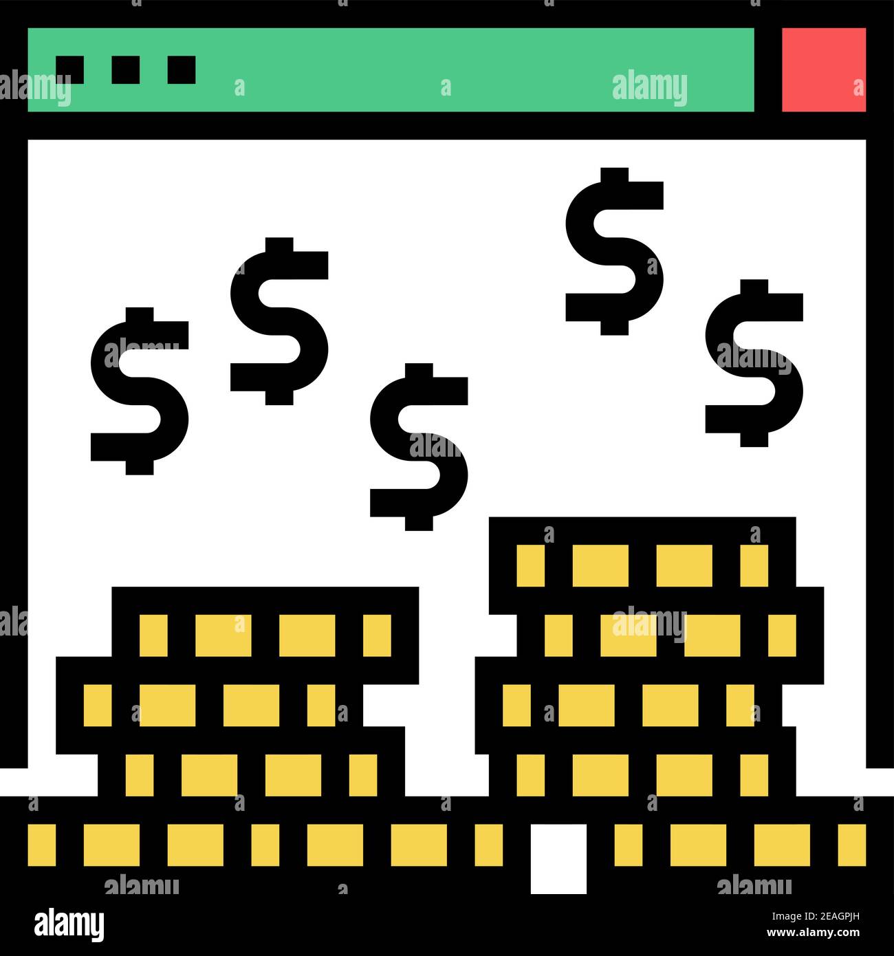 earning money in internet color icon vector illustration Stock Vector ...
