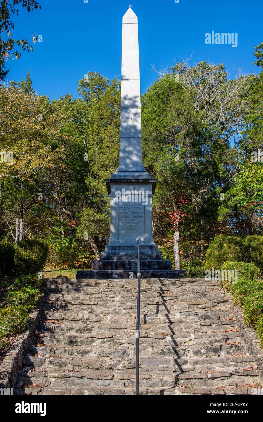Memorial monument for the 1782 American Revolutionary War battle at ...