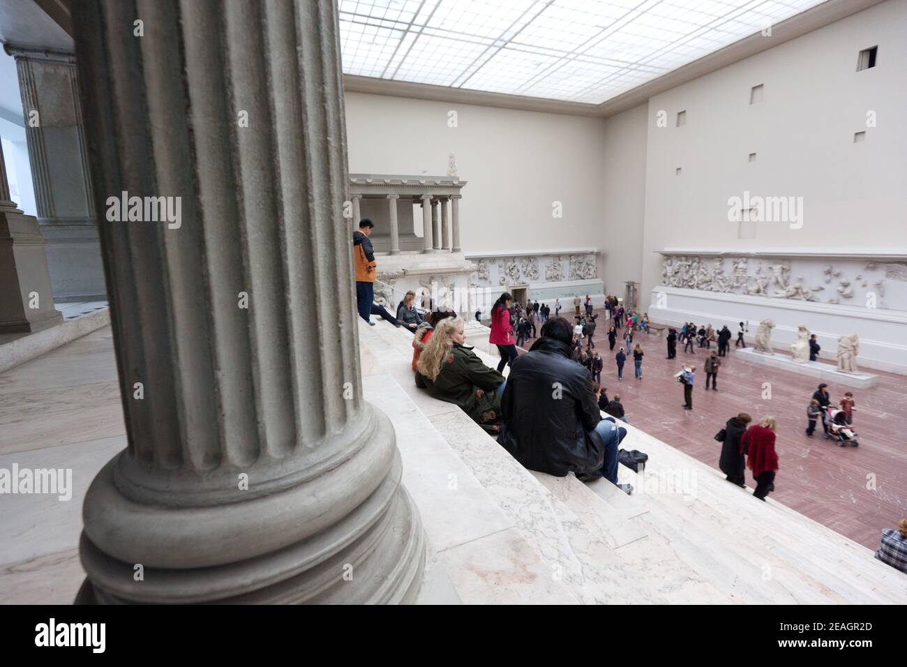 Berlin, Germany The Pergamon Altar, in the Pergamon Museum with its ...