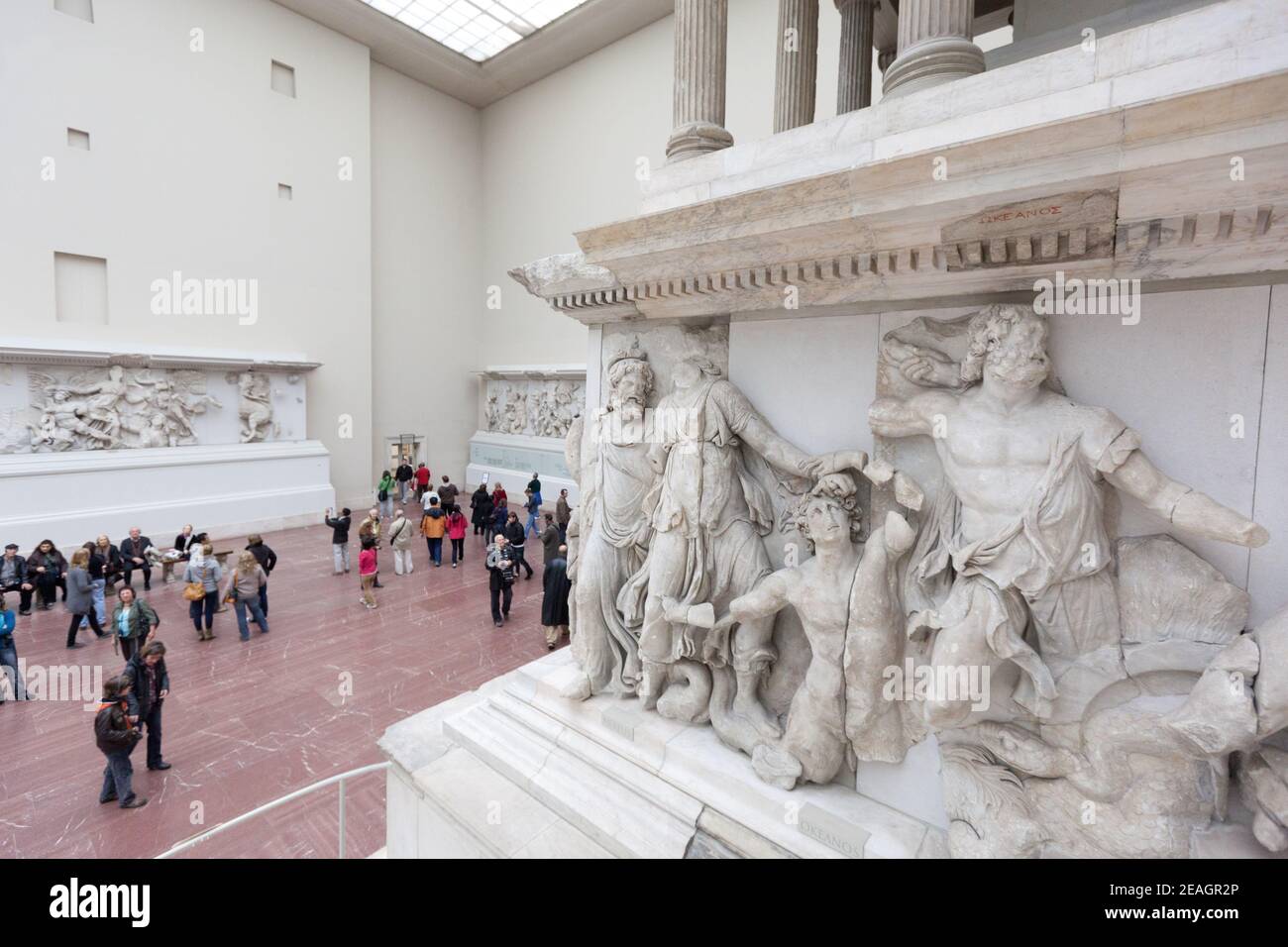 Berlin, Germany The Pergamon Altar, in the Pergamon Museum with its ...