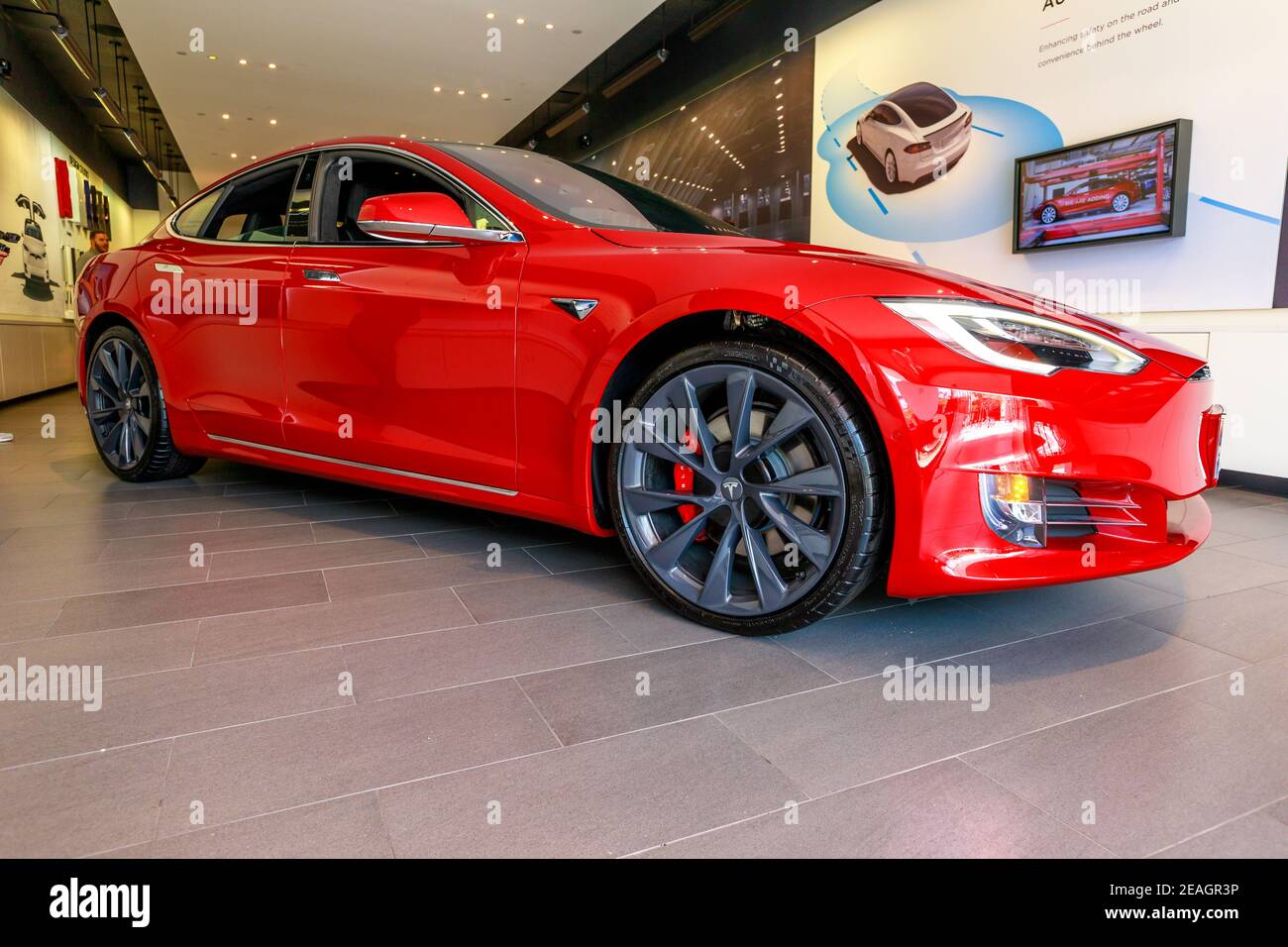 Tesla side view hi-res stock photography and images - Alamy