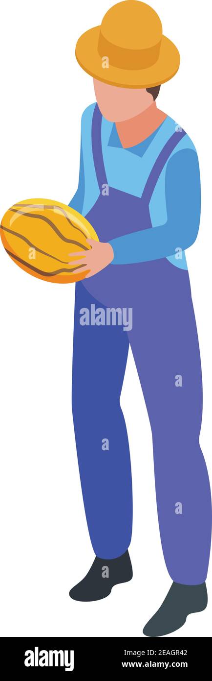 Farmer icon. Isometric of farmer vector icon for web design isolated on ...