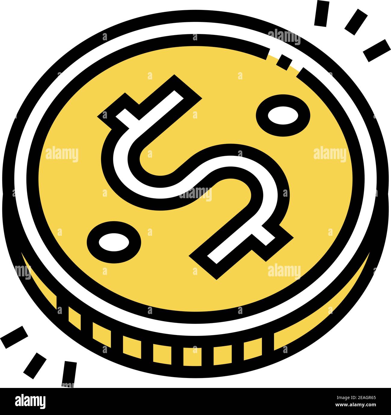 coin golden color icon vector illustration Stock Vector Image & Art - Alamy