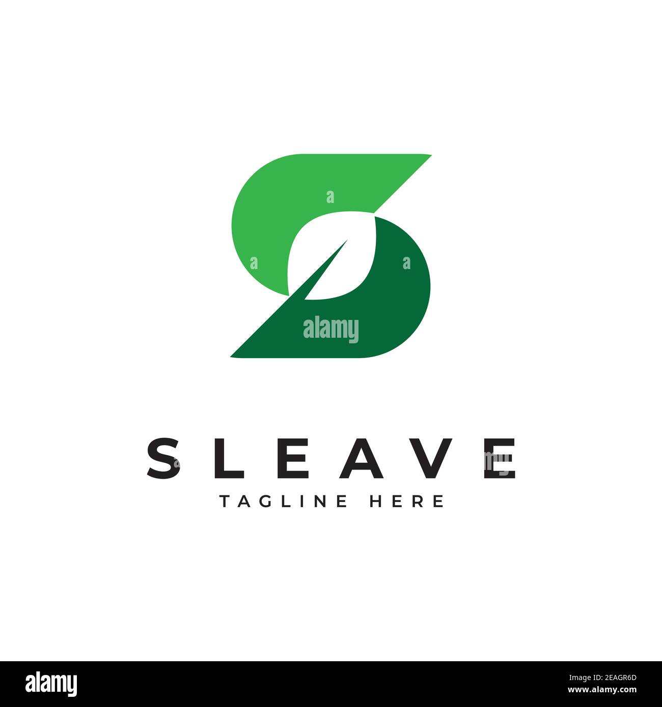 Letter S with leaf logo design symbol vector template Stock Vector ...