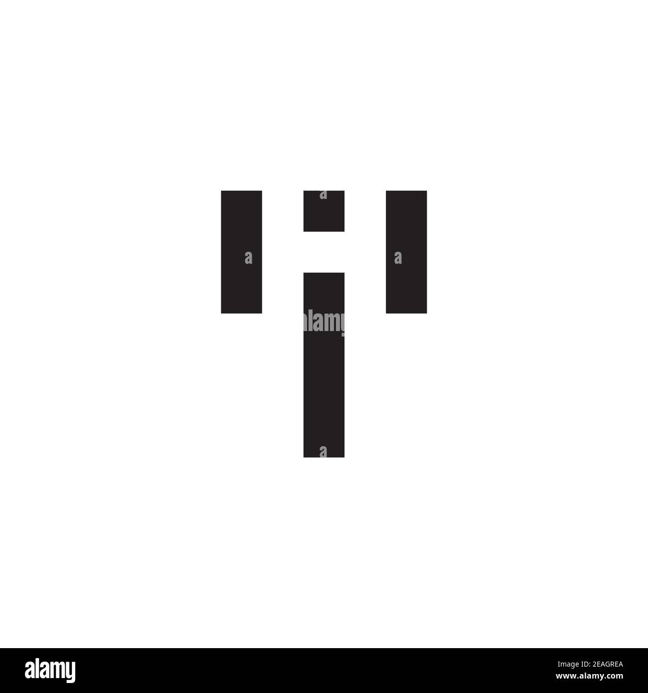 T initials logo hi-res stock photography and images - Alamy