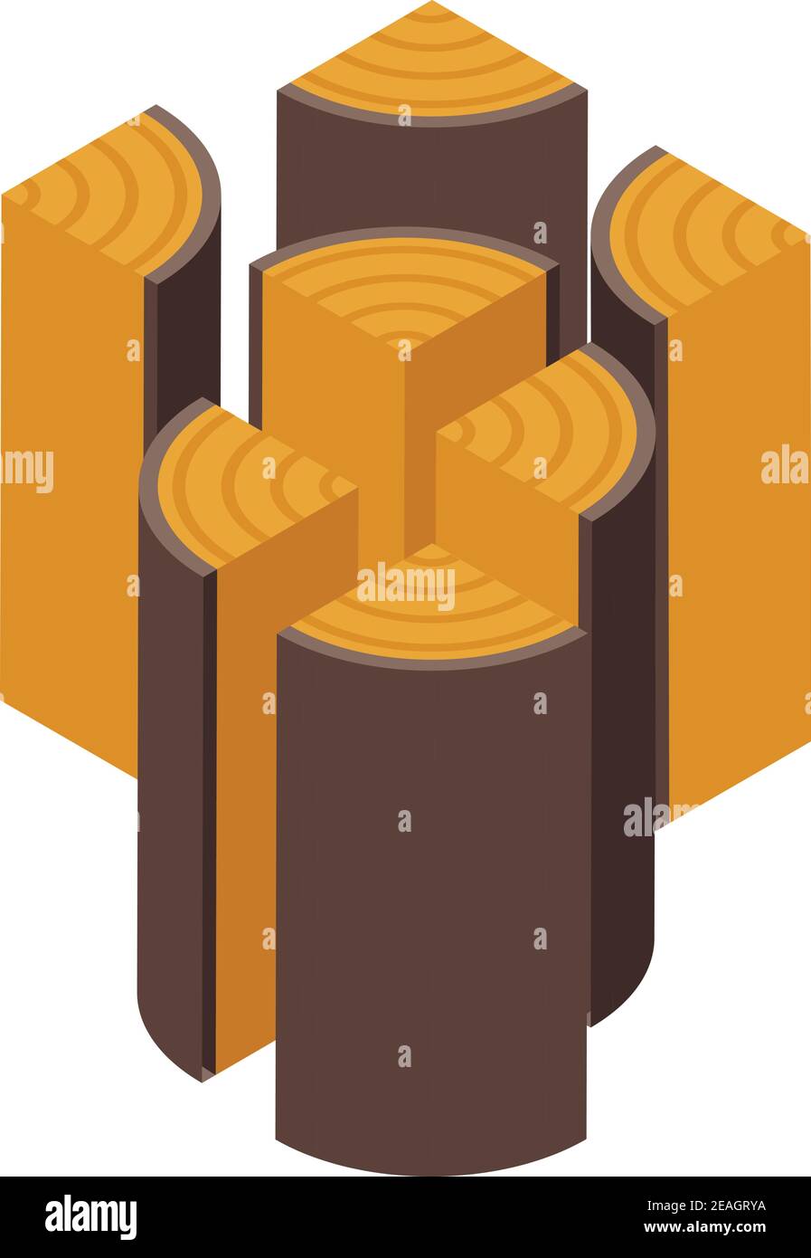 Natural wood icon. Isometric of natural wood vector icon for web design ...