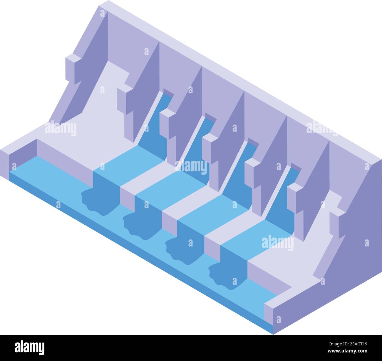 Water power dam icon. Isometric of water power dam vector icon for web ...