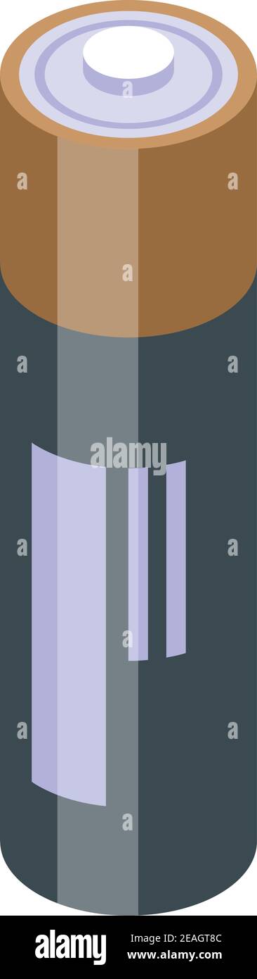 Aa battery icon. Isometric of aa battery vector icon for web design ...