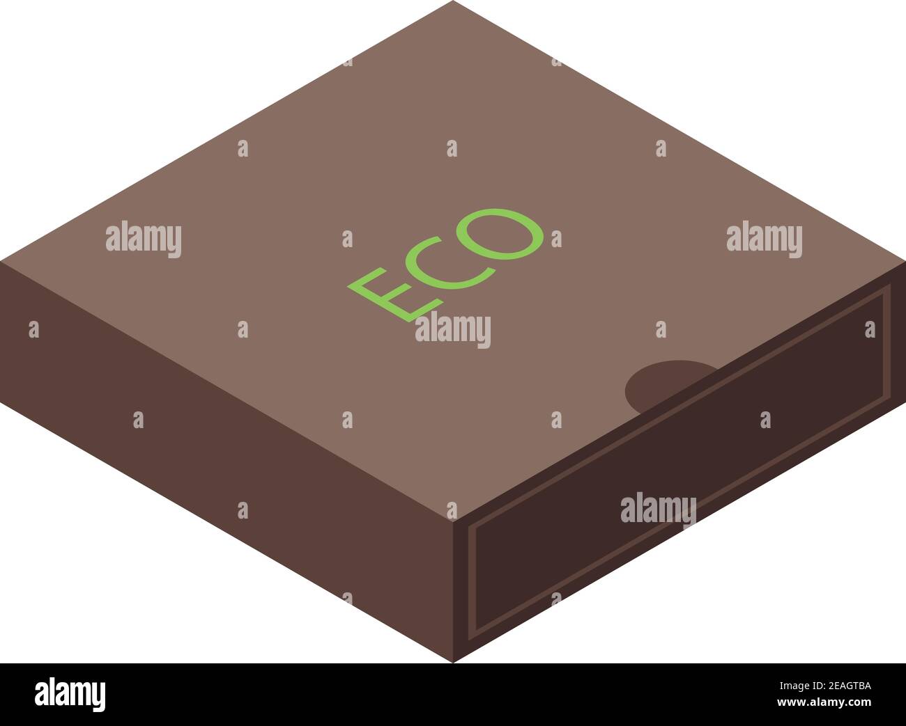 Eco material package icon. Isometric of eco material package vector ...