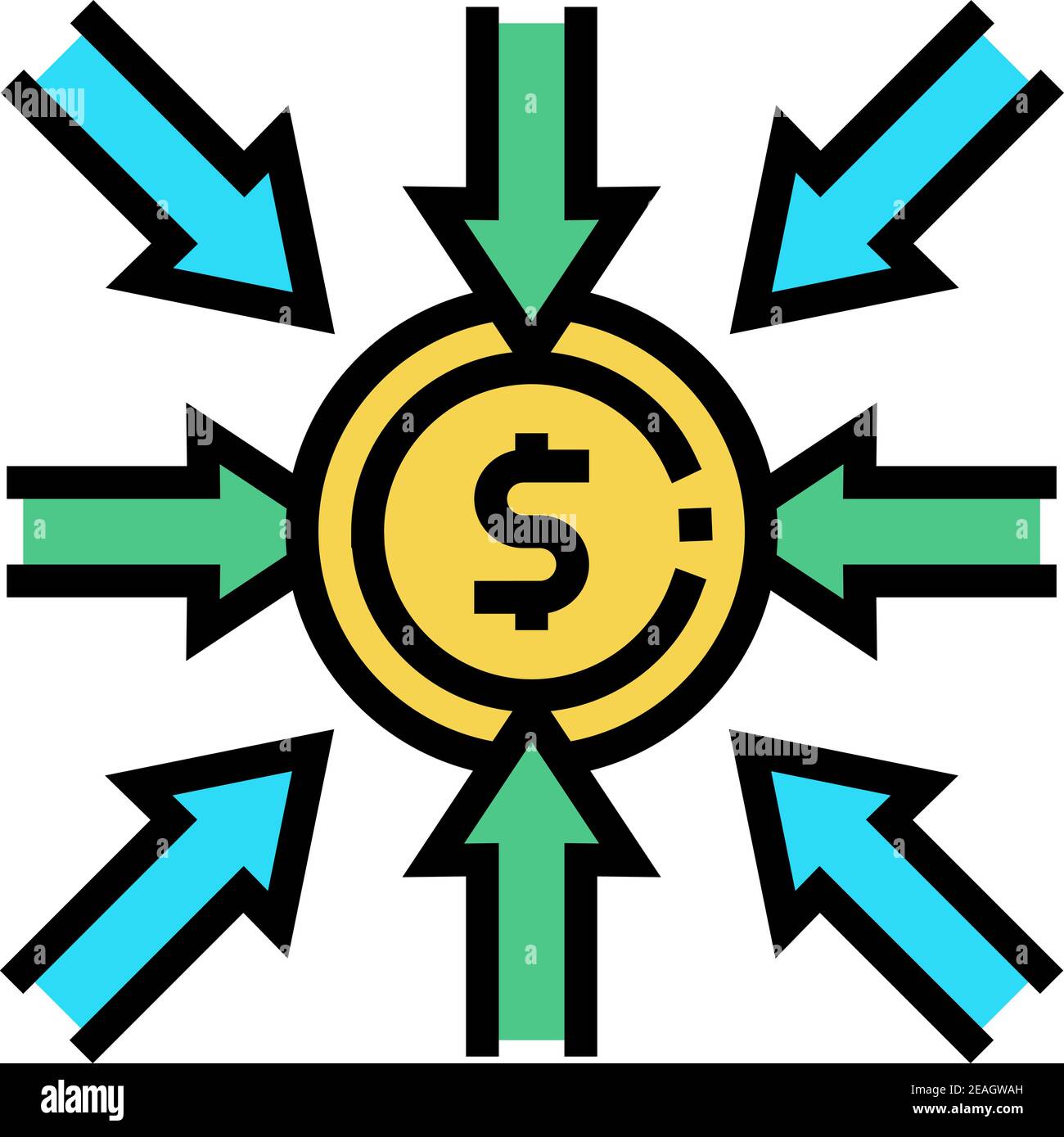 income money color icon vector illustration Stock Vector Image & Art ...